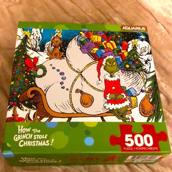 Aquarius | Games | Dr Seuss Grinch Christmas 50 Piece Jigsaw Puzzle ...